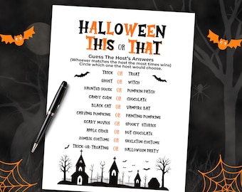 Halloween This or That Game, Halloween Printable Games for Kids ...