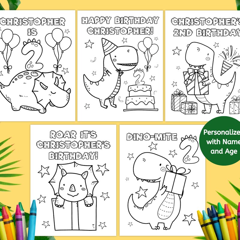 Birthday Coloring - Etsy