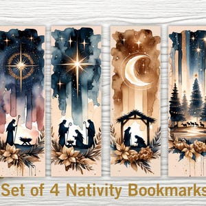 Nativity Bookmarks, Birth of Jesus Holy Night Bookmarks, Three Wise Men ...