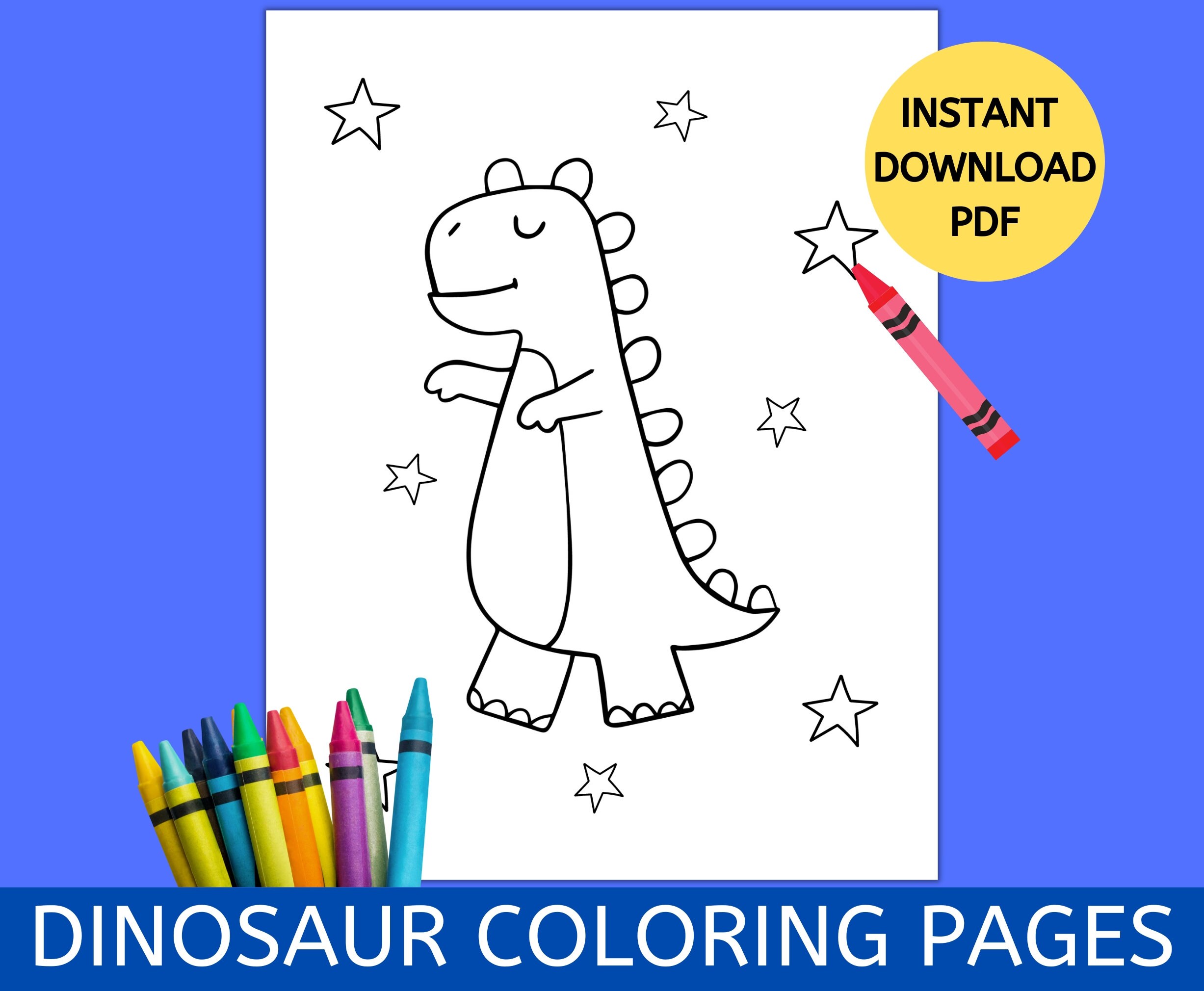 Dinosaur Coloring Pages, Printable Dinosaur Coloring Book Pages ...