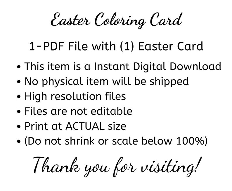 Happy Easter Coloring Card Printable, Kids Easter Cross Card, DIY ...