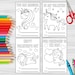 Unicorn Coloring Valentine's Day Cards, Printable Valentine's Day Cards ...