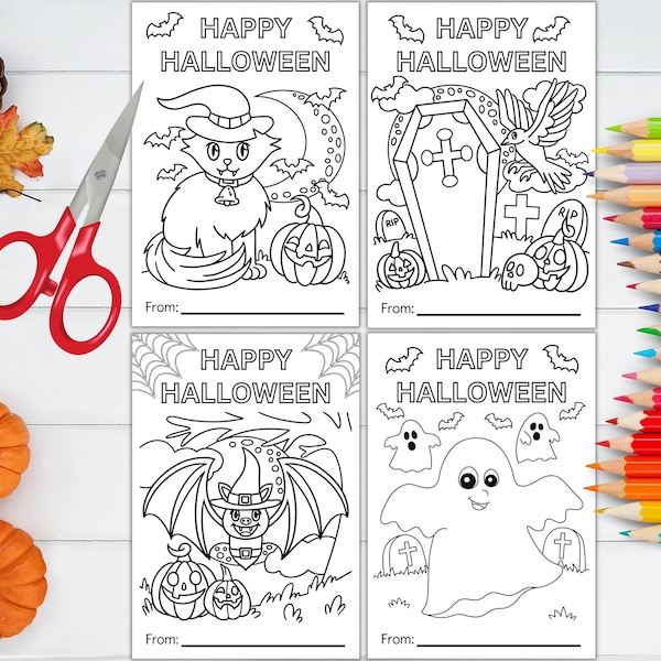 Kids Halloween Card - Etsy