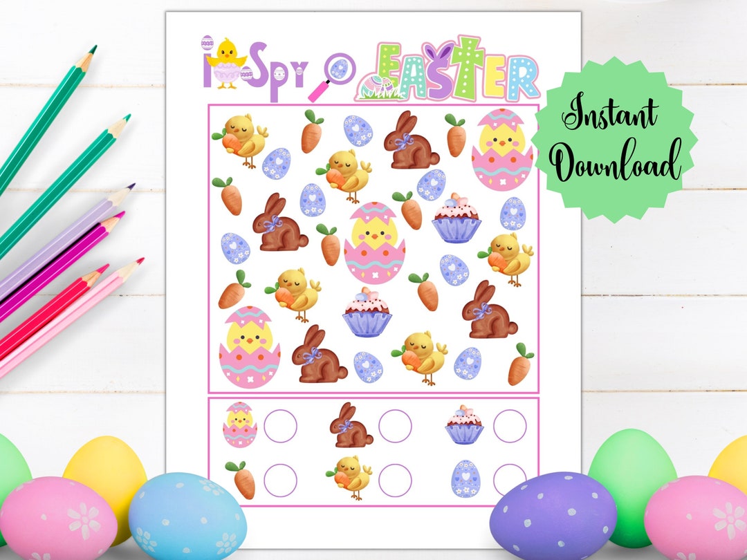 Easter I Spy, Printable Easter Game, Easter I Spy Game, Kids Easter ...