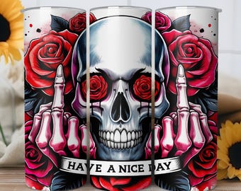 Skull Middle Finger, Sublimation, Ready to Press, Print Out Transfer ...