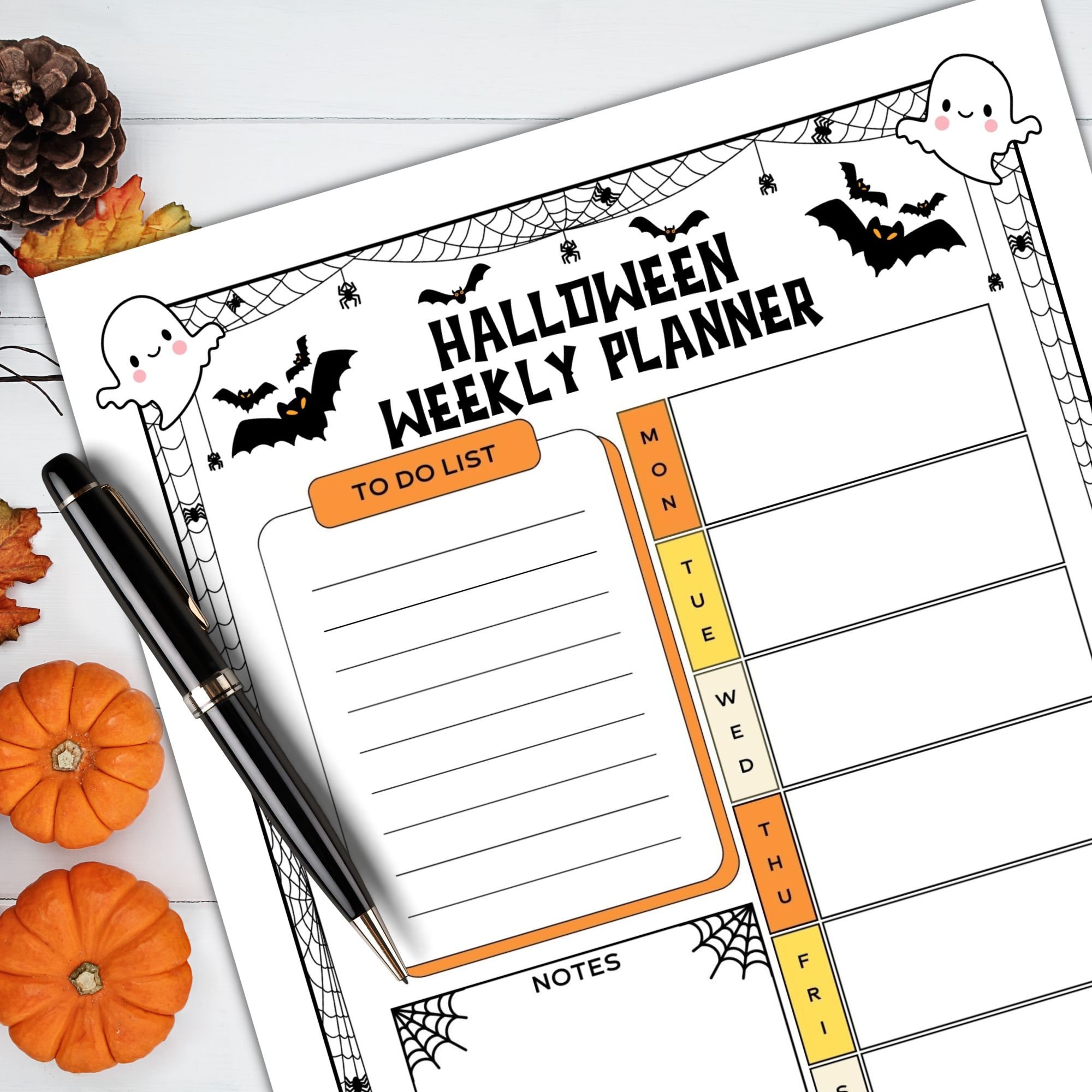 Halloween Weekly Planner Printable Fall Planner Weekly - Etsy
