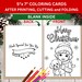 Christmas Coloring Cards, 5 Printable Holiday Cards, Kids Coloring ...