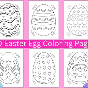 30 Easter Egg Coloring Pages for Kids, Printable Easter Coloring Pages ...