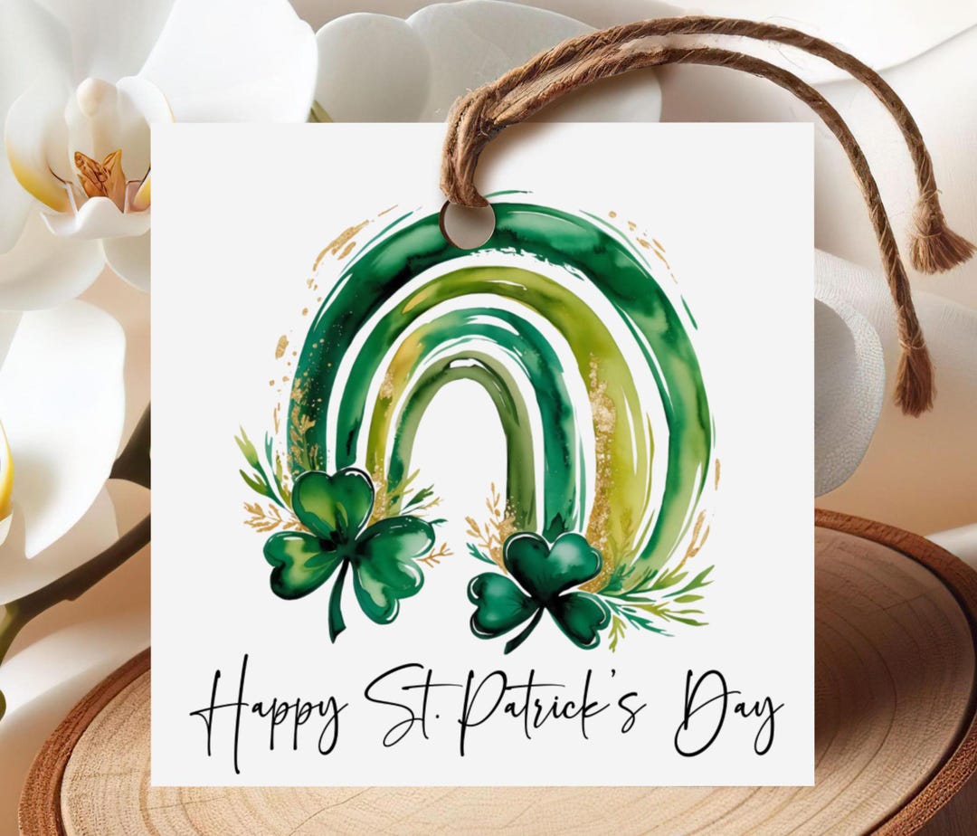 Rainbow St. Patrick's Day Cards, Printable Saint Patrick's Tags, St ...