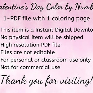 Valentine's Day Color by Number Teddy Bear Hearts and Stars Coloring ...