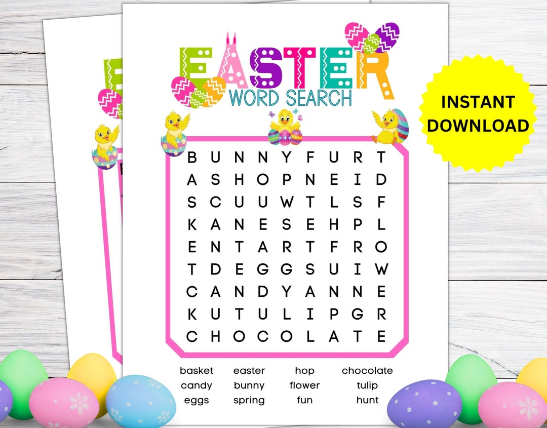 Easter Word Search, Printable Easter Game, Easter Word Search for Kids ...