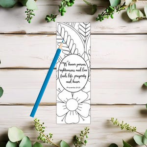 Coloring Bible Verse Bookmarks Set of 4, Printable Coloring Bible ...