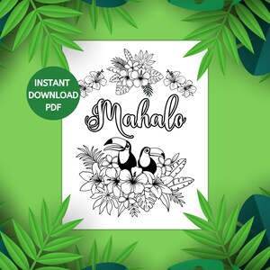 Luau Party Coloring Pages, Hawaiian Luau Coloring Pages, Summer ...