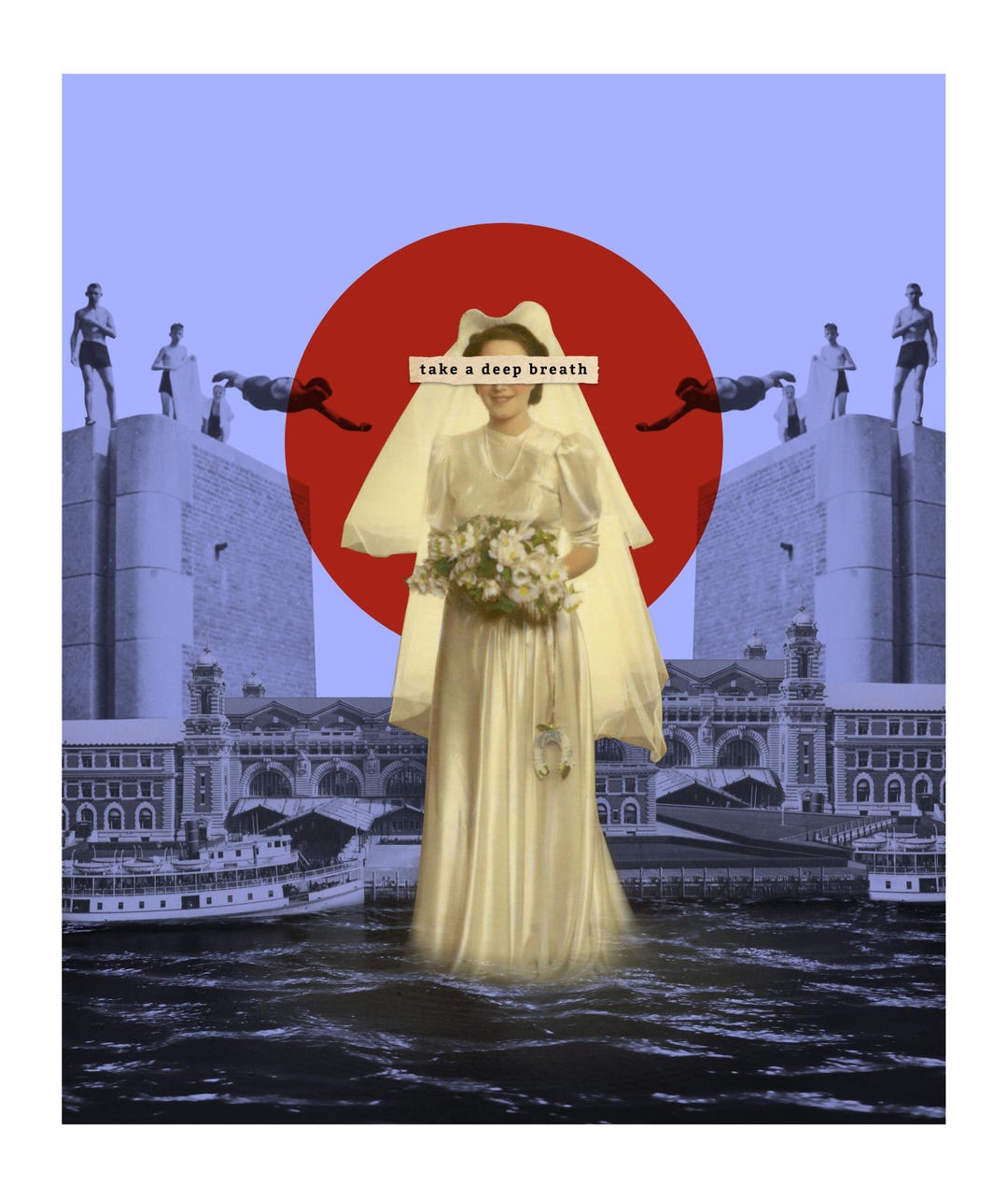 Take a Deep Breath. Poster Design. Digital Collage. Wall Art. - Etsy