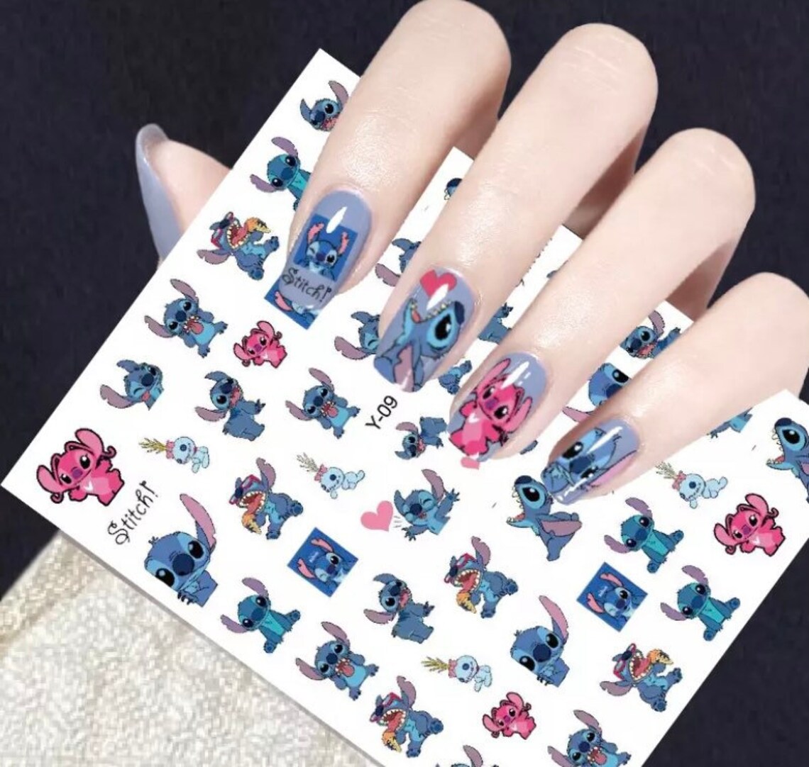 Disney Stitch Nail Art Stickers Decals - Etsy