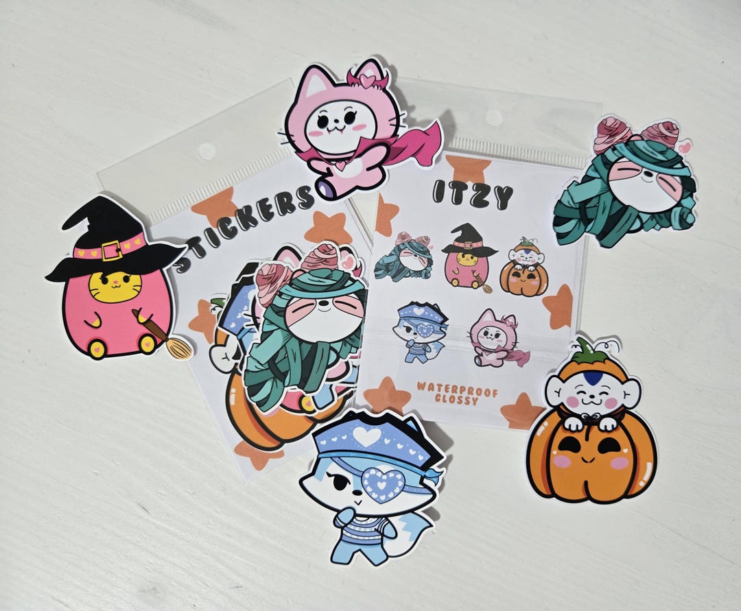 ITZY MIDZY Halloween Spooky Waterproof Stickers - Etsy