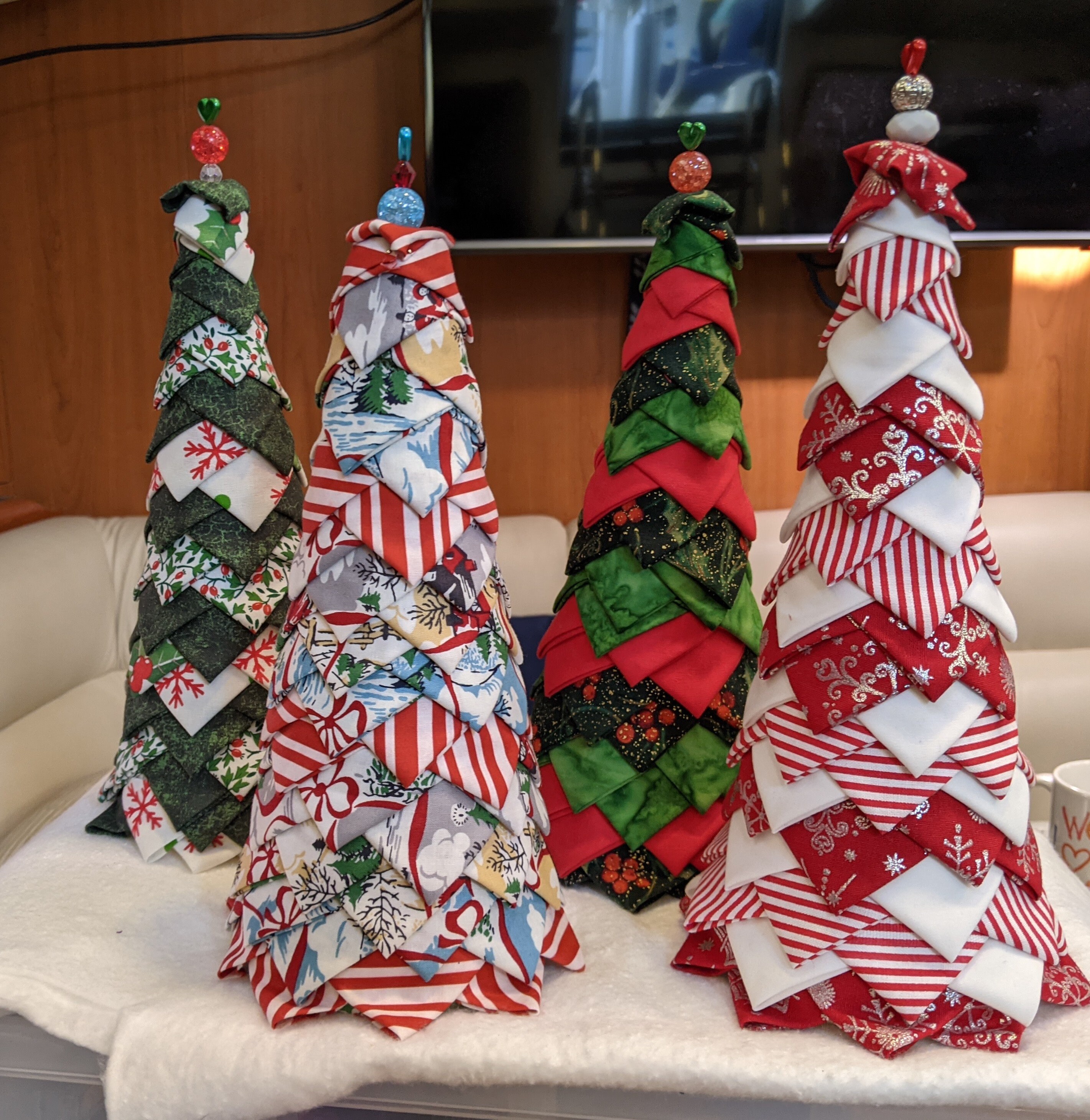 Large Quilted Table Top Trees for Christmas and Other - Etsy
