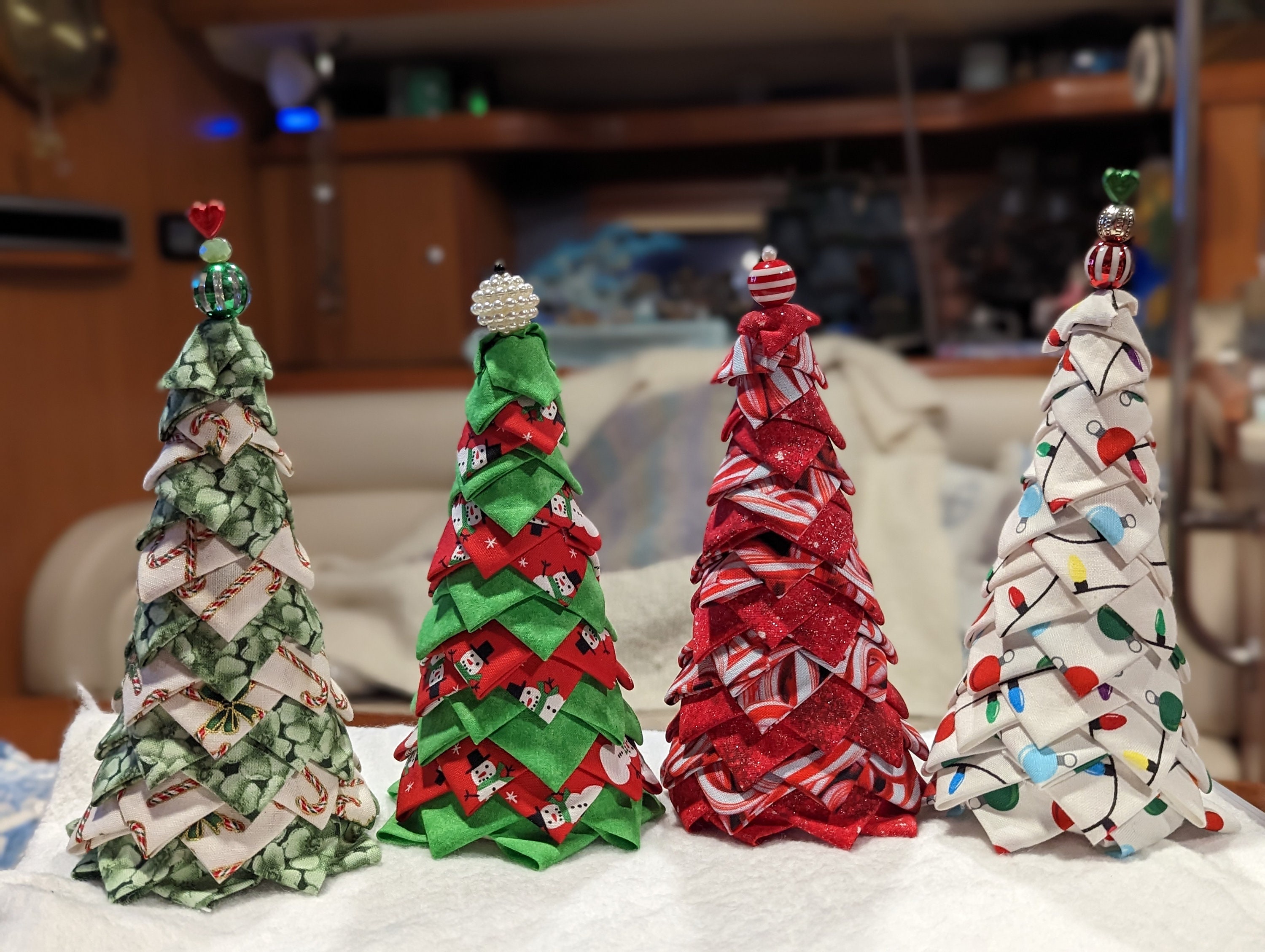 Small Quilted Table Top Trees for Christmas and Other - Etsy