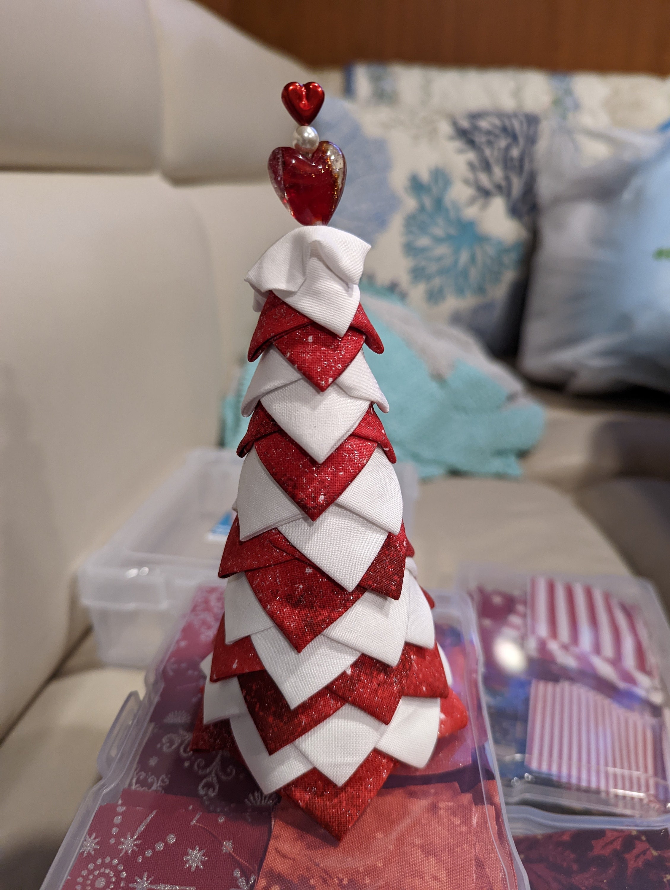 Large Quilted Table Top Trees for Christmas and Other - Etsy