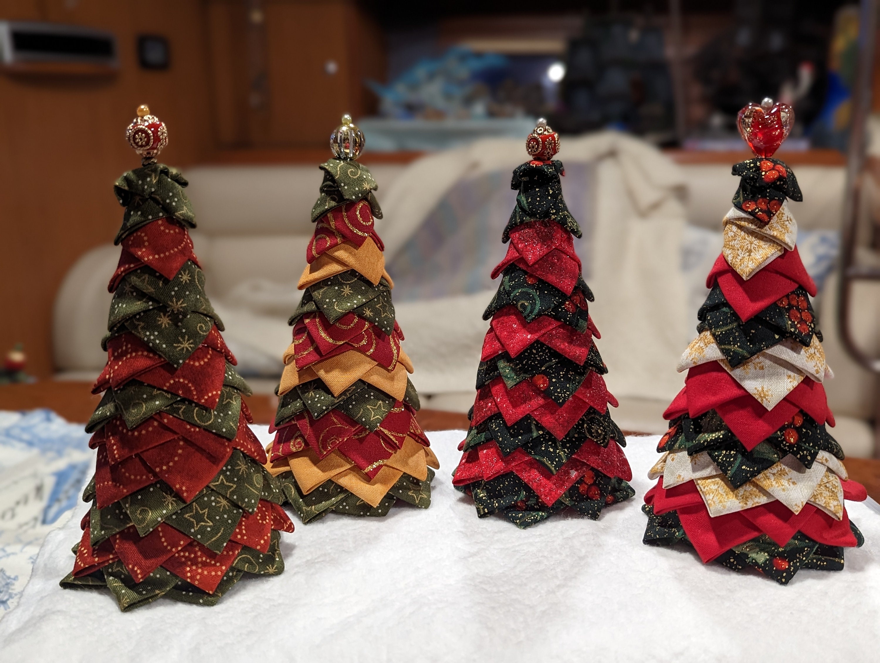 Medium Sized Quilted Table Top Trees for Christmas and Other - Etsy