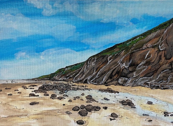 Mappleton Sands Fine Art Print Art Print Original Artwork - Etsy UK