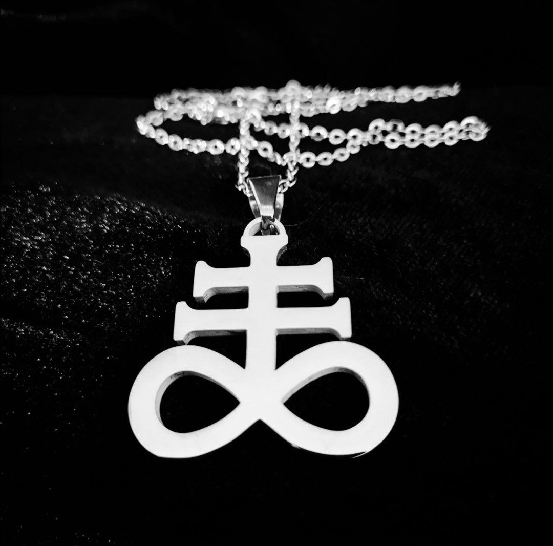 Nickel-free Stainless Steel Leviathan Cross Pendant With Chain Occult ...