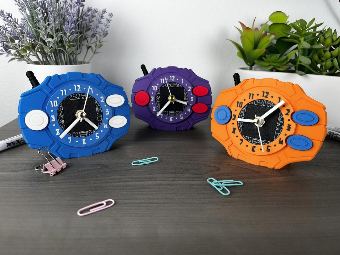 Digimon Digivice Analog Clock – 3D Printed Desk Buddy - Etsy