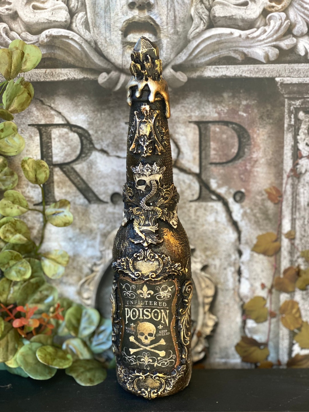 Potion Unfiltered Poison Glass Bottle Jar 25cm Wizard - Etsy