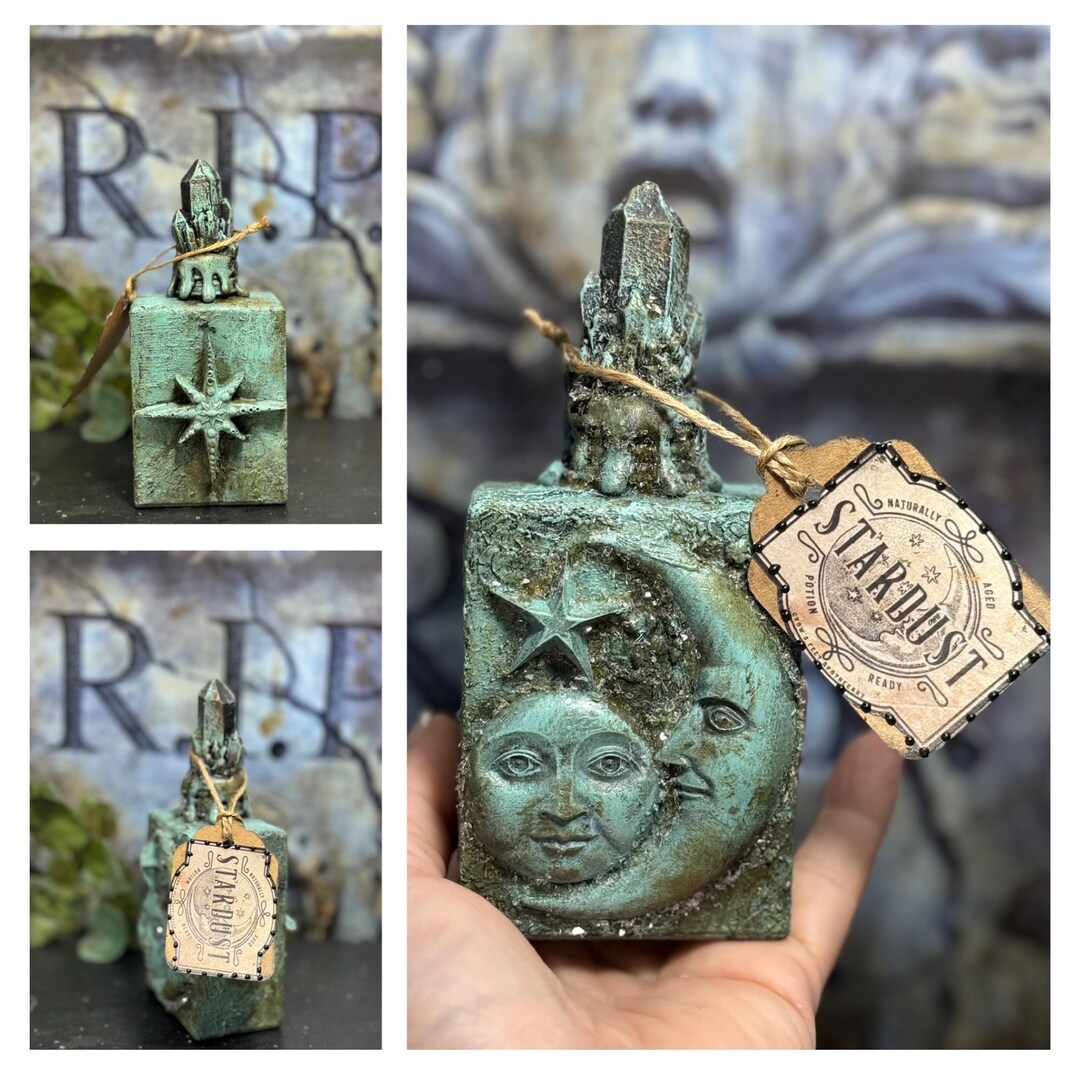 Potion Stardust , Moon , Moonlight , Art Glass Bottle 13/6cm ...