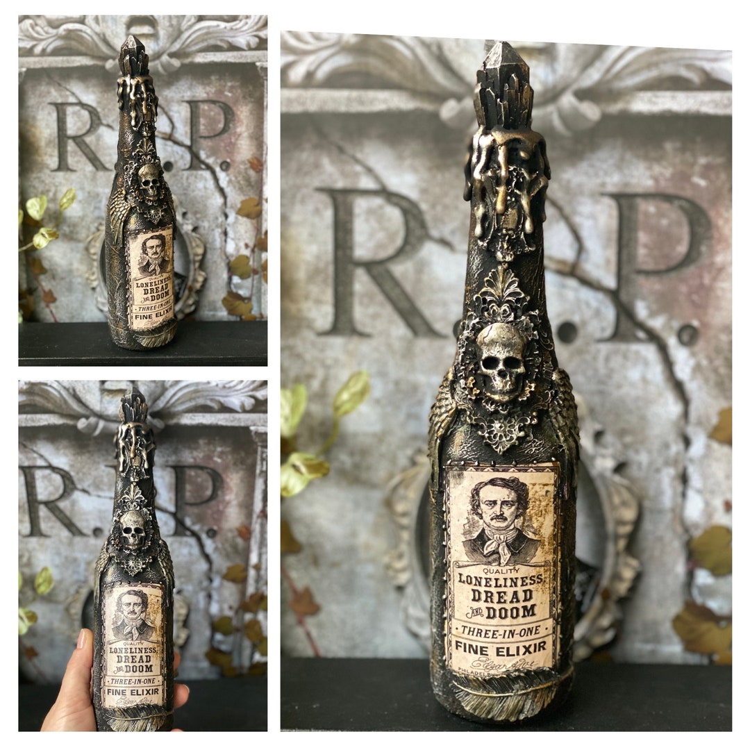 Potion Loneliness Dread and Doom Edgar Allan Poe Art Glass - Etsy