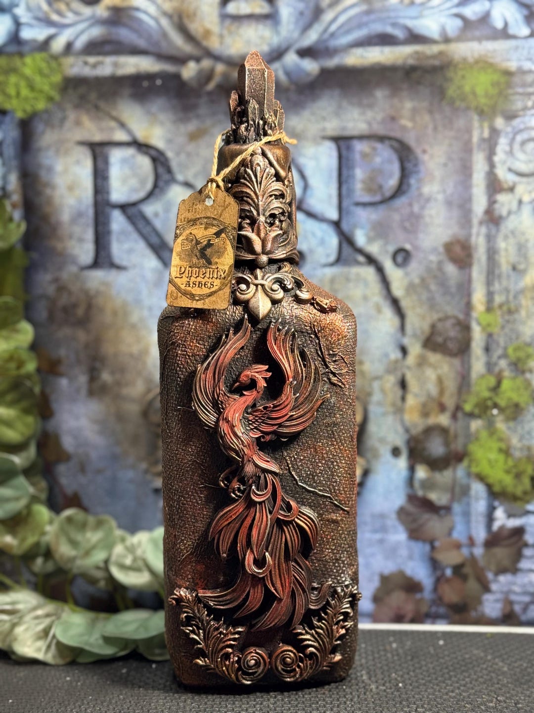 Hand-painted Potion Bottle: Phoenix Tears, Apothecary Decor - Etsy