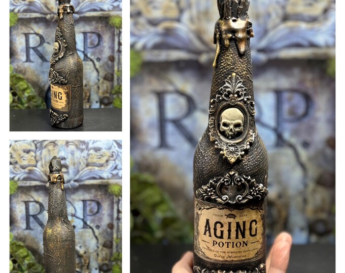 Aging Potion Glass Jar , Bottle 25/5cm , Wizard , Halloween ...