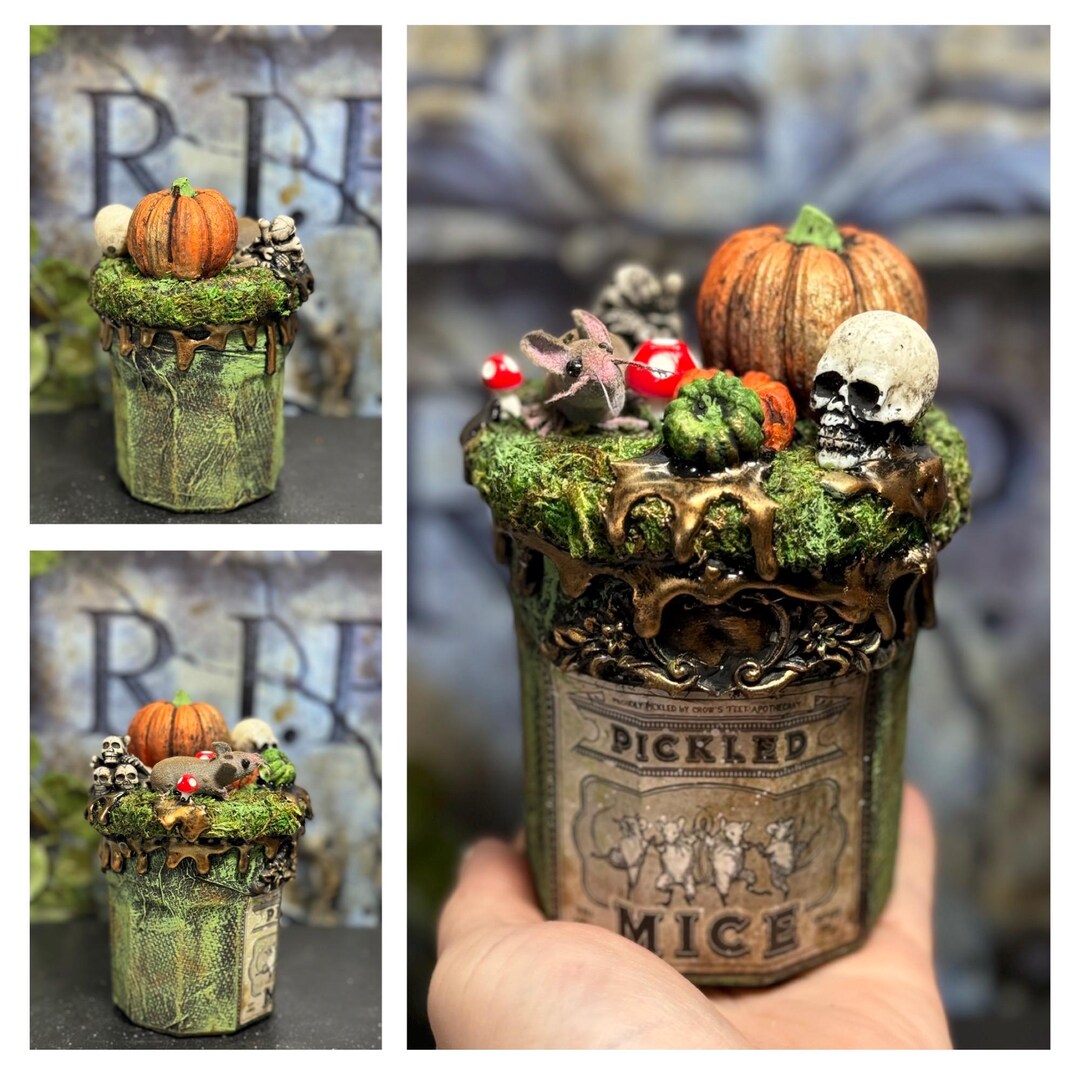 Pickled Mice Potion Jar: Halloween Witchcraft Decor - Etsy