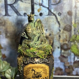 Potion Dragon Tonic Glass Bottle 22/7cm , Wizard , Witchcraft , Gothic ...
