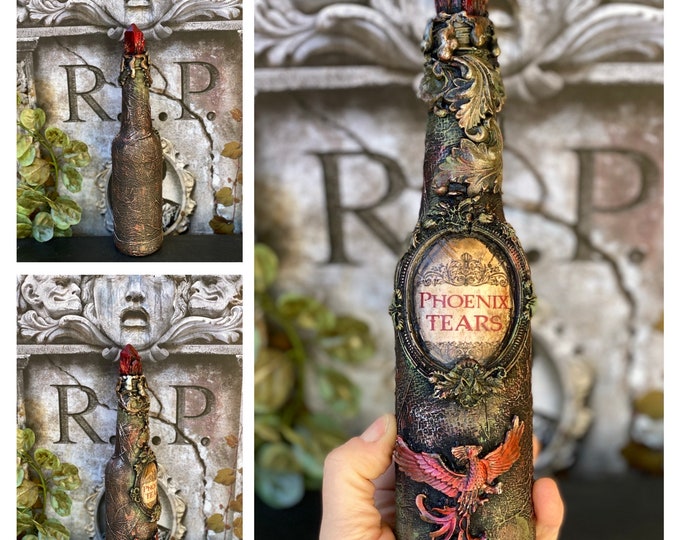 Potion Phoenix Tears Glass Bottle 25 Cm , Wizard , Halloween ...
