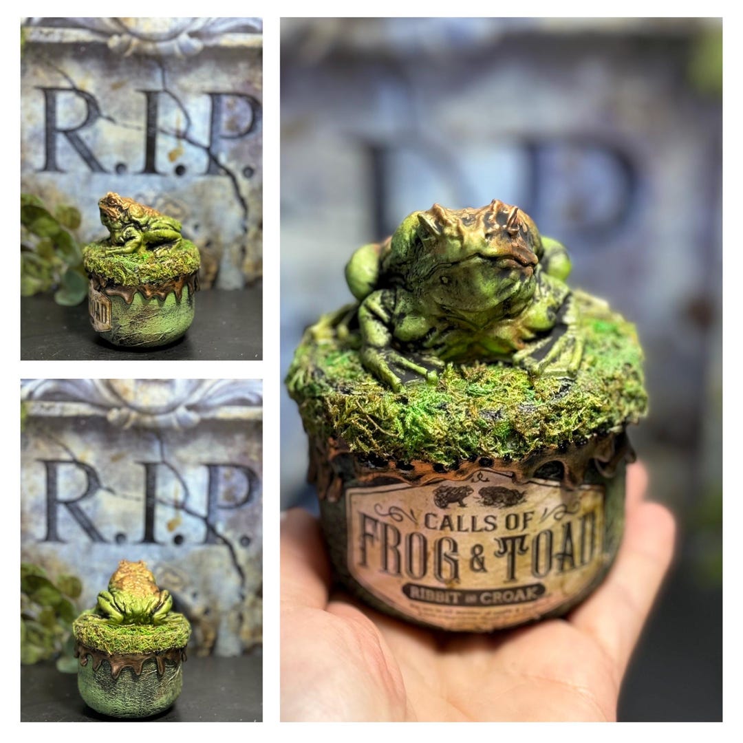 Potion Calls of Frog and Toad , Ribbit and Croak Glass Jar 9/5 Cm ...