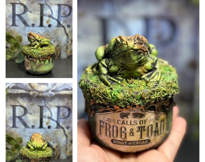 Potion Calls of Frog and Toad , Ribbit and Croak Glass Jar 9/5 Cm ...