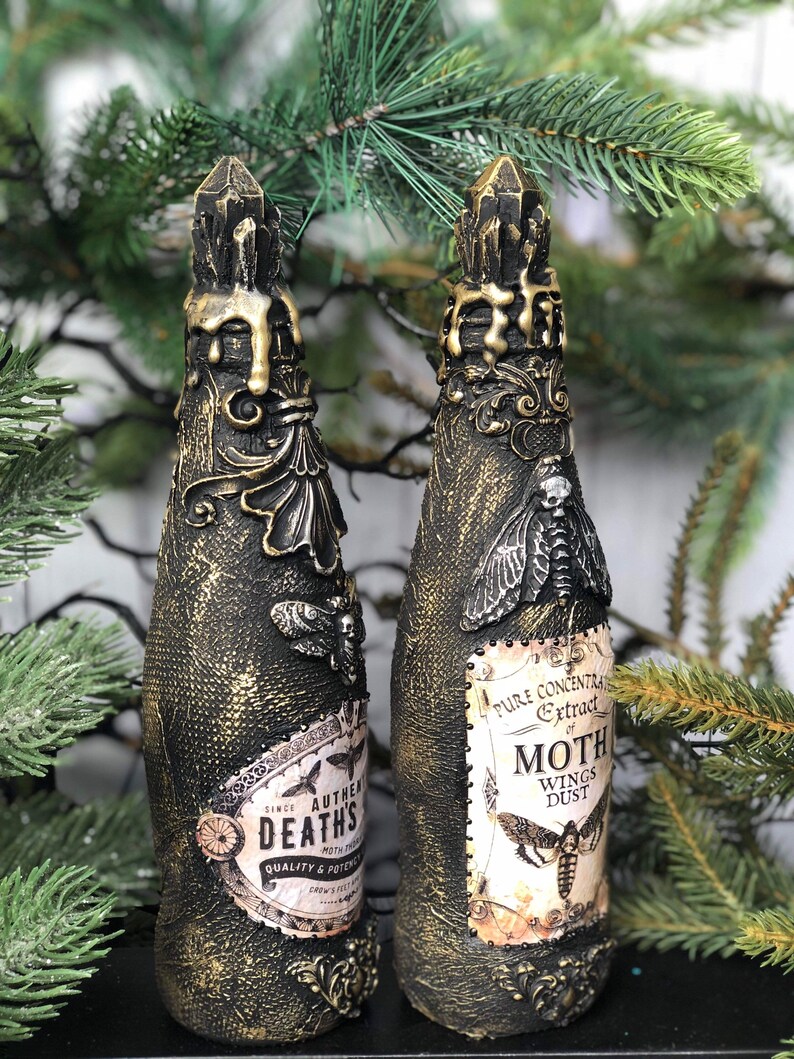 Potion Authentic Deaths Head Glass Bottle 23 Cm Wizard | Etsy