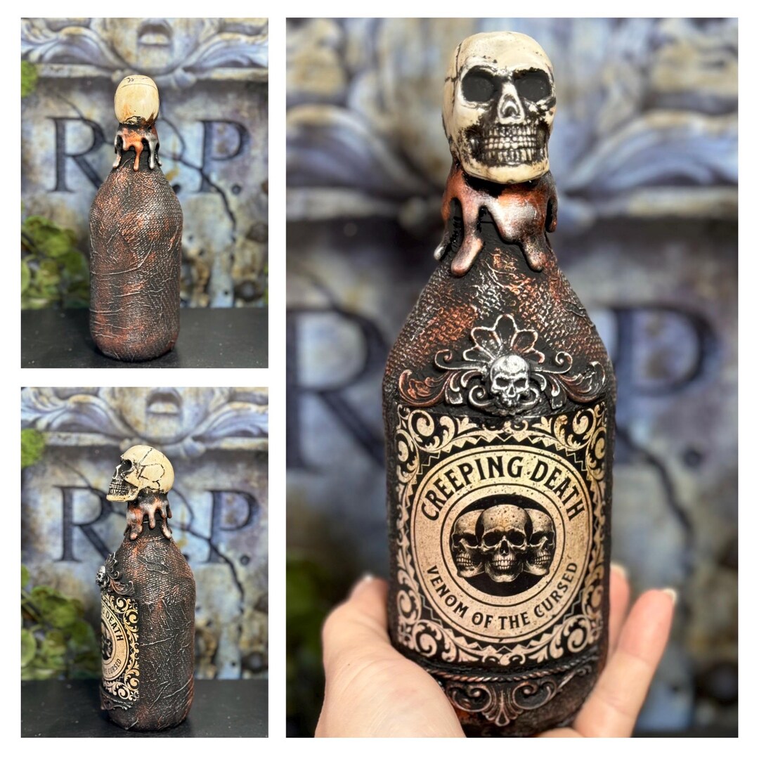 Potion Creeping Death, Venom of the Cursed , Art Glass Bottle 19/6cm ...