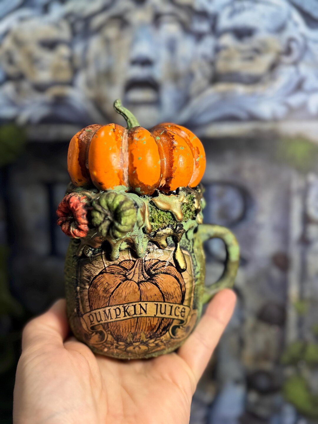 Handmade Potion Bottle, Vintage Pumpkin Juice Jug, Gothic Decor - Etsy