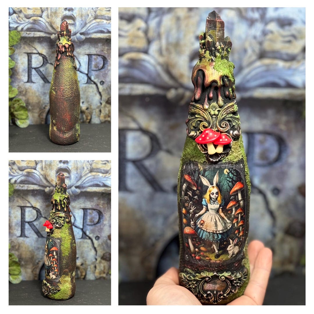 Potion Scare Alice in Wonderland , Pure Madness Art Glass Bottle 23/5cm ...
