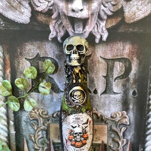 Potion Terrible Tonic , Elixir, Art Glass Bottle 24/5cm , Wizard ...