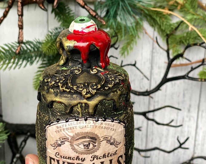 Potion Crunchy Pickled Eyeballs Glass Jar 15 Cm , Wizard , Halloween ...