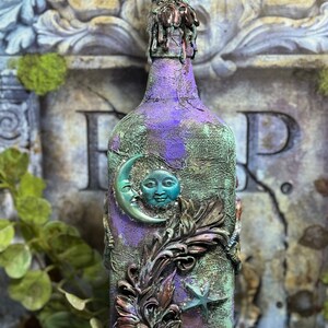 Potion Purple Unicorn Glass Art Bottle 30/9cm , Wizard , Witchcraft ...