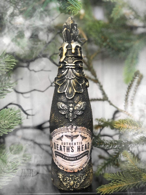 Potion Authentic Deaths Head Glass Bottle 23 Cm Wizard | Etsy