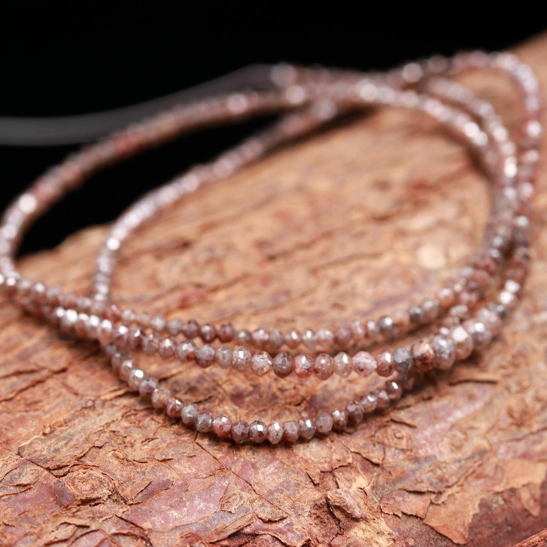 Extremely Rare Red Pink Diamond Faceted Beads AAA Red Diamond Rondelle ...