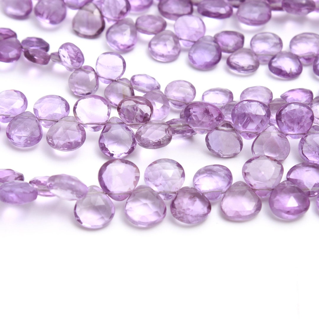 Natural Amethyst Faceted Heart Shape Beads Brazil Amethyst Faceted ...