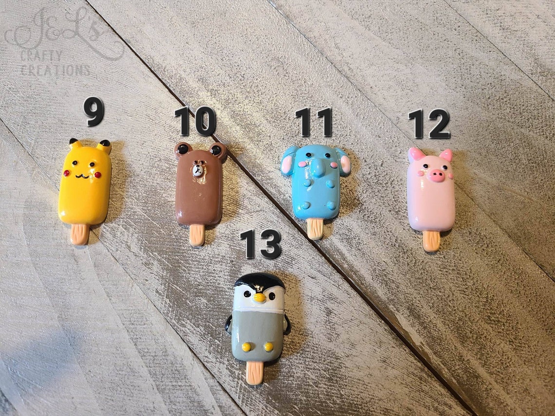 Popsicle Character Resin Coverminders - Etsy