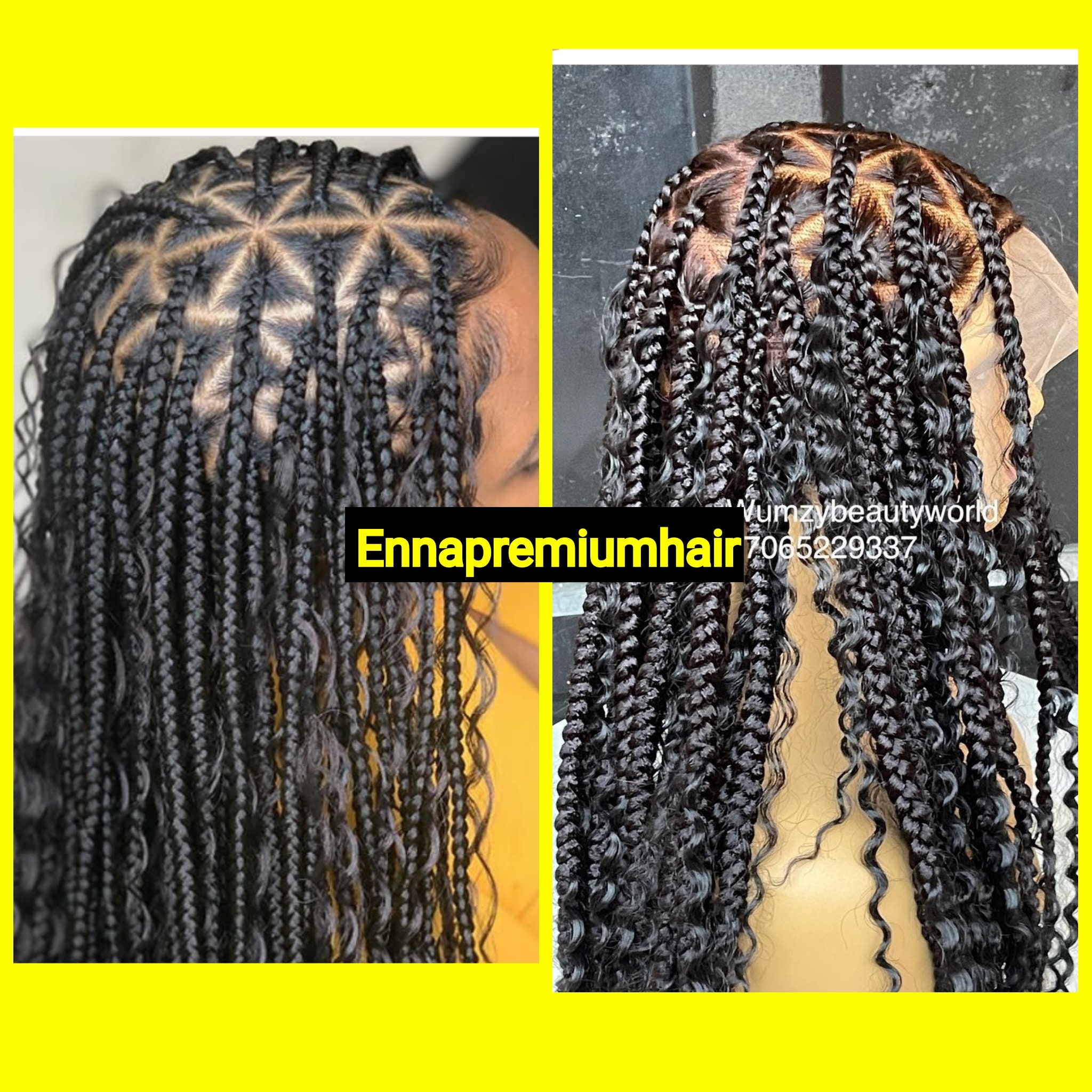 TRIANGLE BOHO BRAIDS Bohemian Lace Braids for Black - Etsy