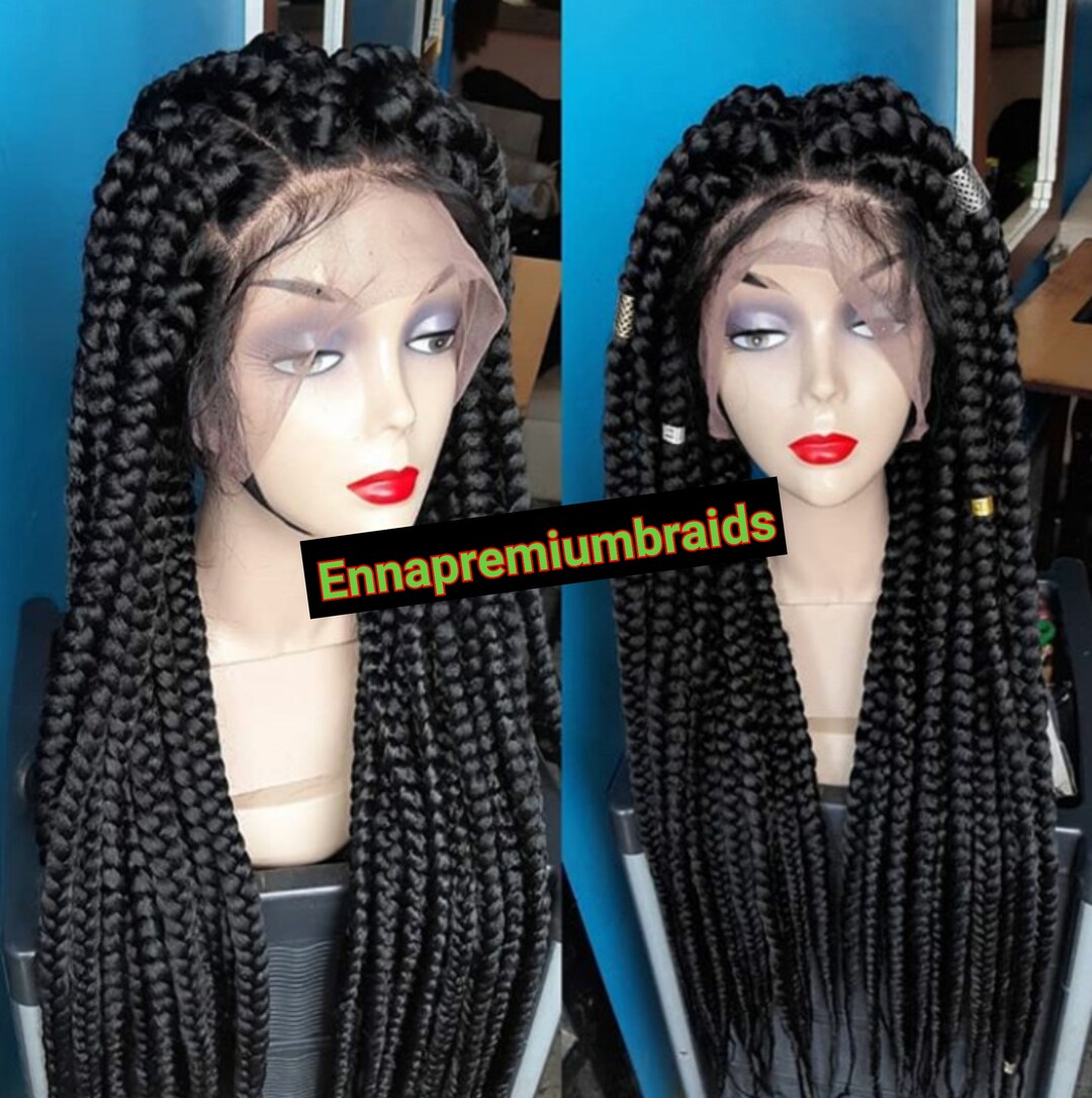 Jumbo Braid Wigjumbo Knotless Braid Wigbox Braid Wigswigs - Etsy Australia